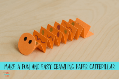 Make a Fun and Easy Crawling Paper Caterpillar - Paper Scissors Craft