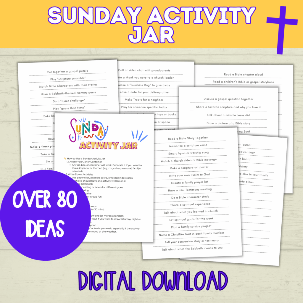 75 Creative and Thoughtful Sunday Activities for Your Family Sunday Jar ...