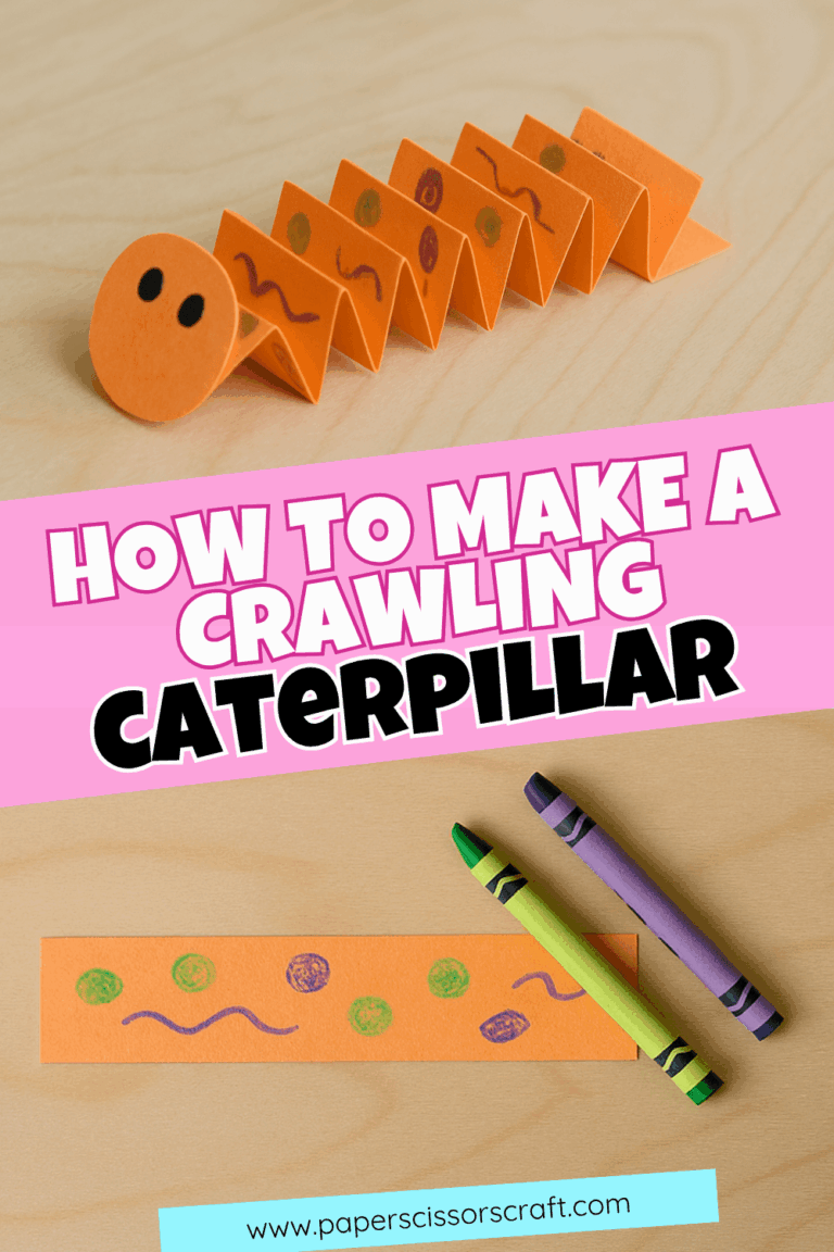 Make a Fun and Easy Crawling Paper Caterpillar - Paper Scissors Craft