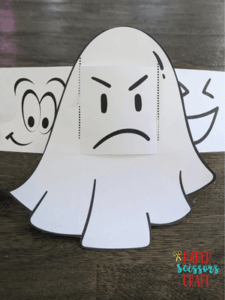 Changing Faces Ghost Craft for Kids with Template - Paper Scissors Craft
