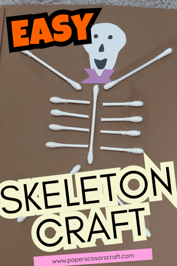 Build a Q-Tip Skeleton: A Spooky & Simple Halloween Craft - Paper ...