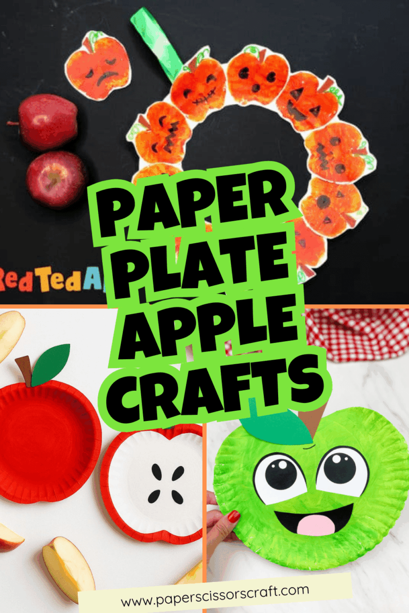 12 Simple Paper Plate Apple Crafts for Kids - Paper Scissors Craft