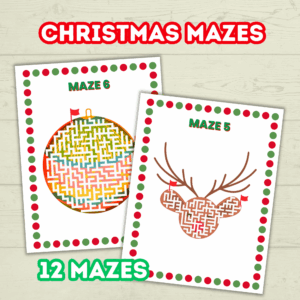 12 Free Christmas Mazes for Kids with Solutions Download Now - Paper ...
