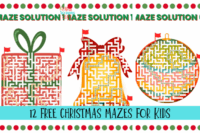 12 Free Christmas Mazes for Kids with Solutions Download Now - Paper ...
