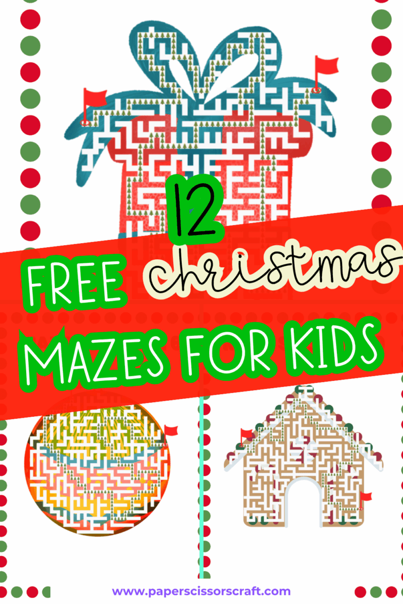 12 Free Christmas Mazes for Kids with Solutions Download Now - Paper ...