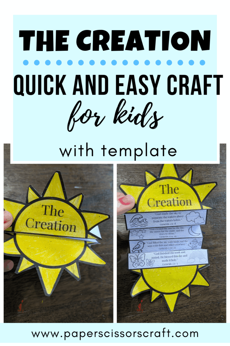 Quick and Easy Bible Creation Fold Craft for Kids with Template - Paper ...