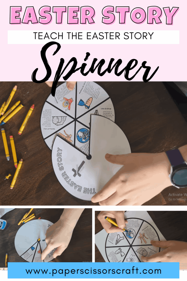 Christian Easter Story Spinner Craft for Kids: A Hands-On Way to Teach ...