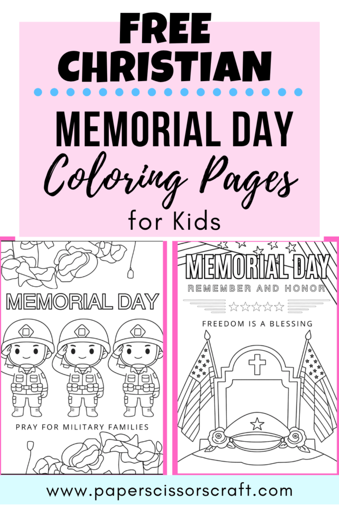 Free Christian Memorial Day Coloring Pages for Kids - Paper Scissors Craft